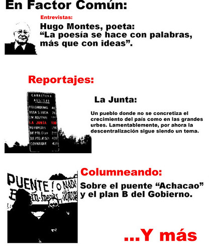 Portada | Reportajes, entevistas, columnas, crítica, actualidad.
