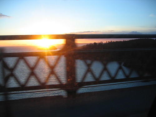 Sunset through Deception Pass Bridge | Beady Librarianne