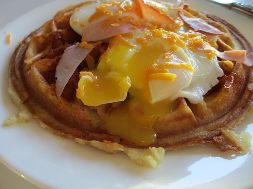 The Cooking Chronicles: Ham and Cheese Waffles – Only Here for the Food